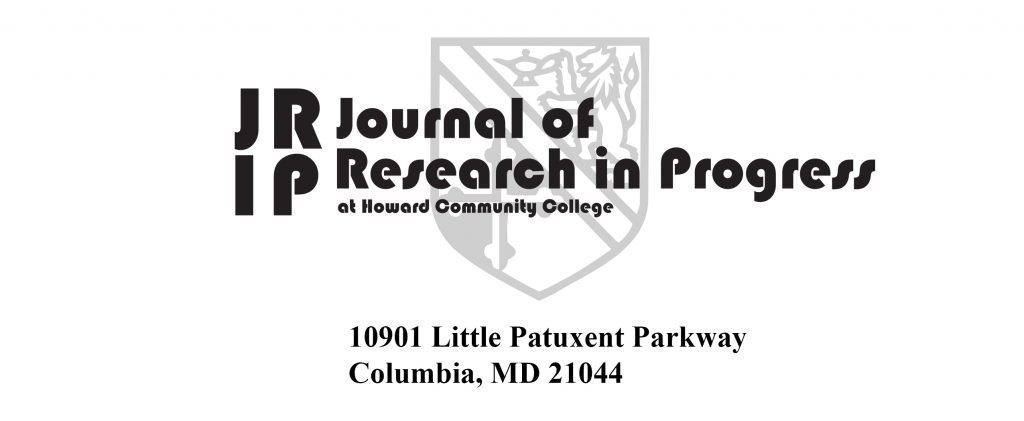 Inside Front Cover – Journal of Research in Progress Vol. 3